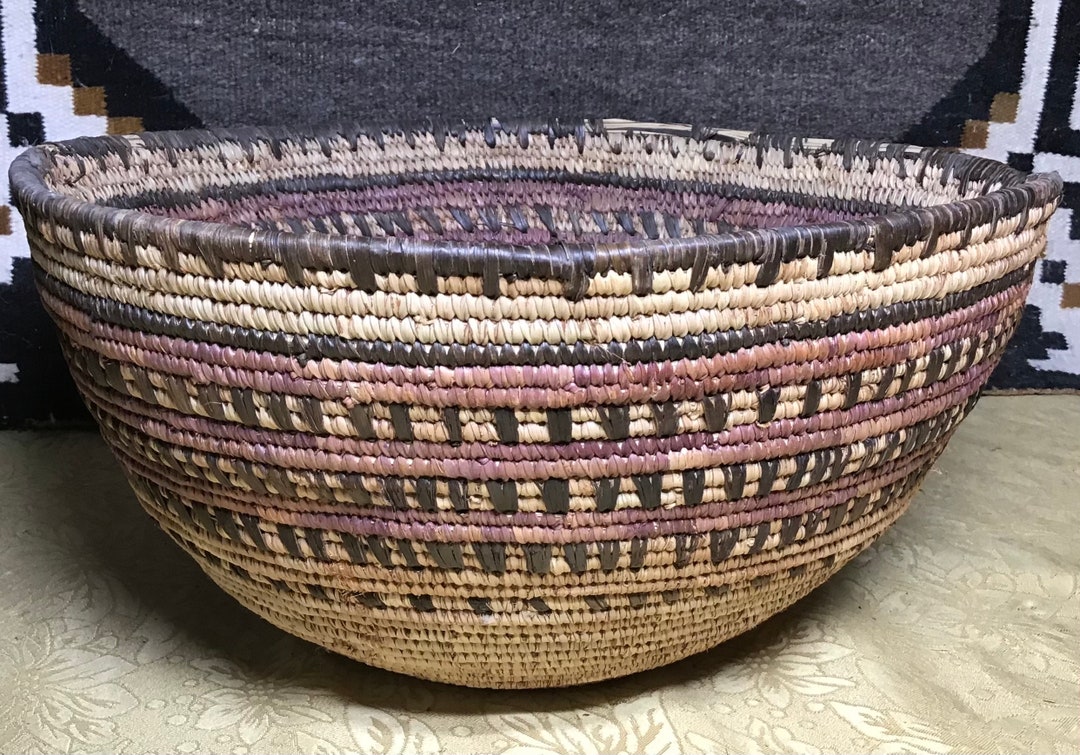 Vintage Hopi Weaved Basket – Mesa Two, Circa 1970 - Etsy