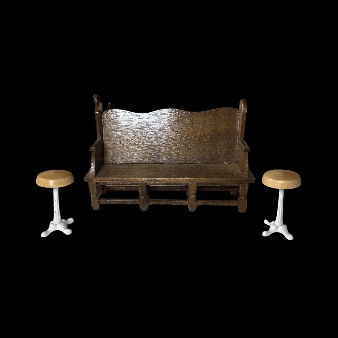 Doll House Bench and Bar Stools - Etsy