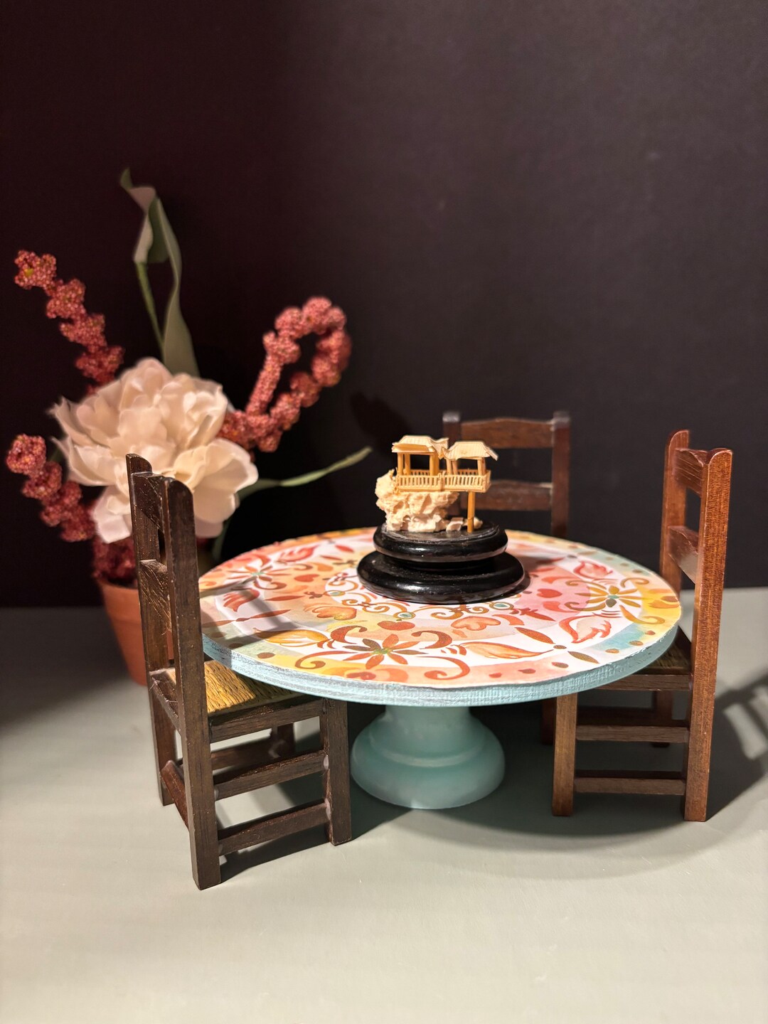 Dollhouse Kitchen Table and Chairs - Etsy