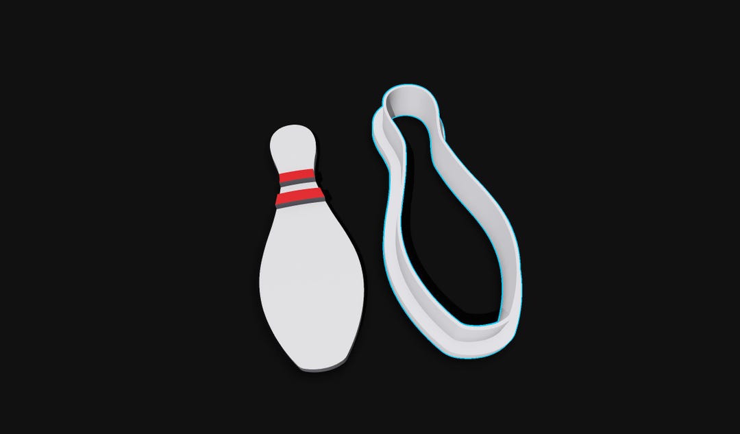 Bowling Pin Cookie Cutter STL File for 3D Printed Kitchen and Office ...