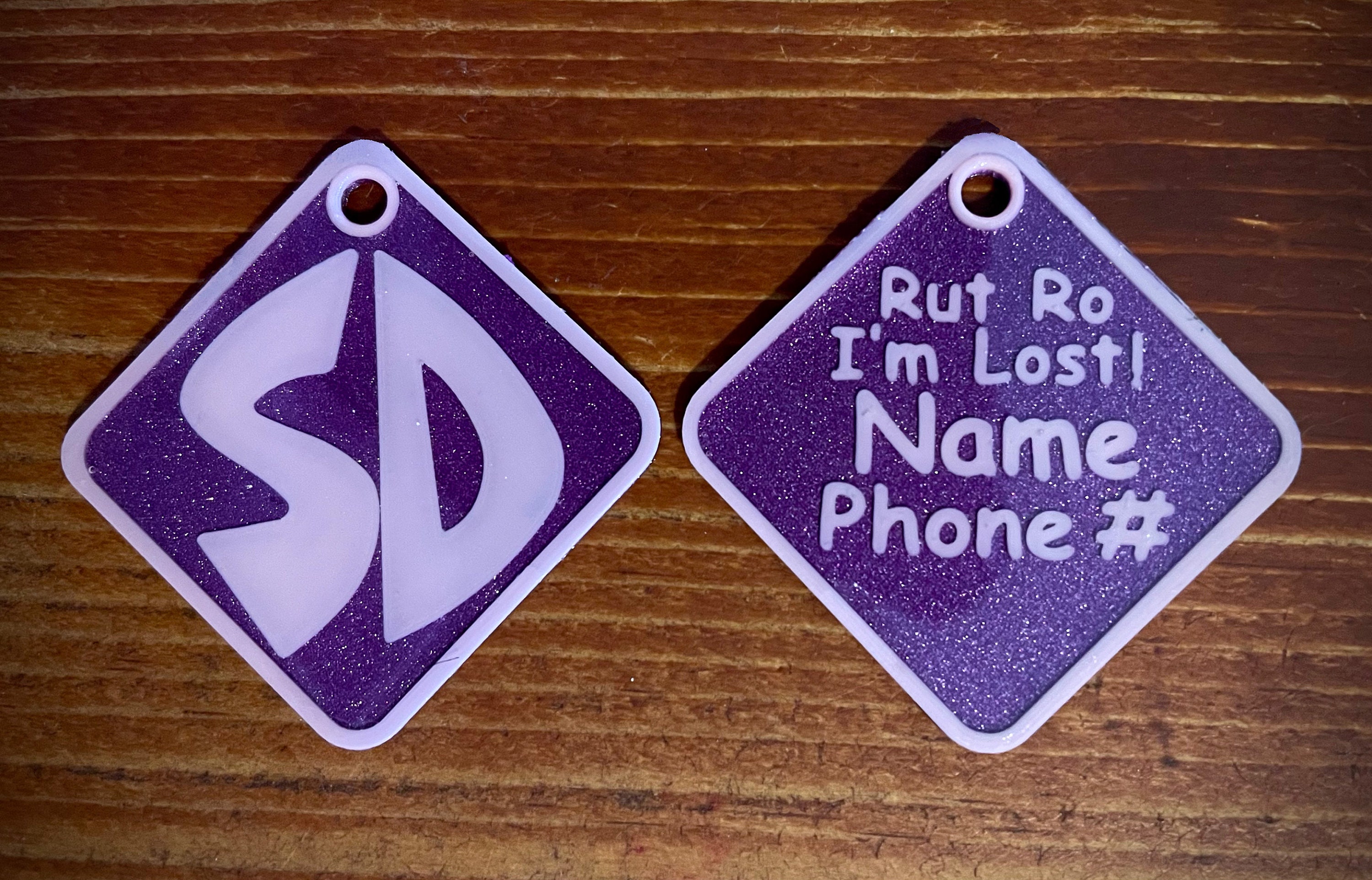 Pet Accessories: Scooby Doo Dog Tag 3D Printed and Acrylic Coated ...