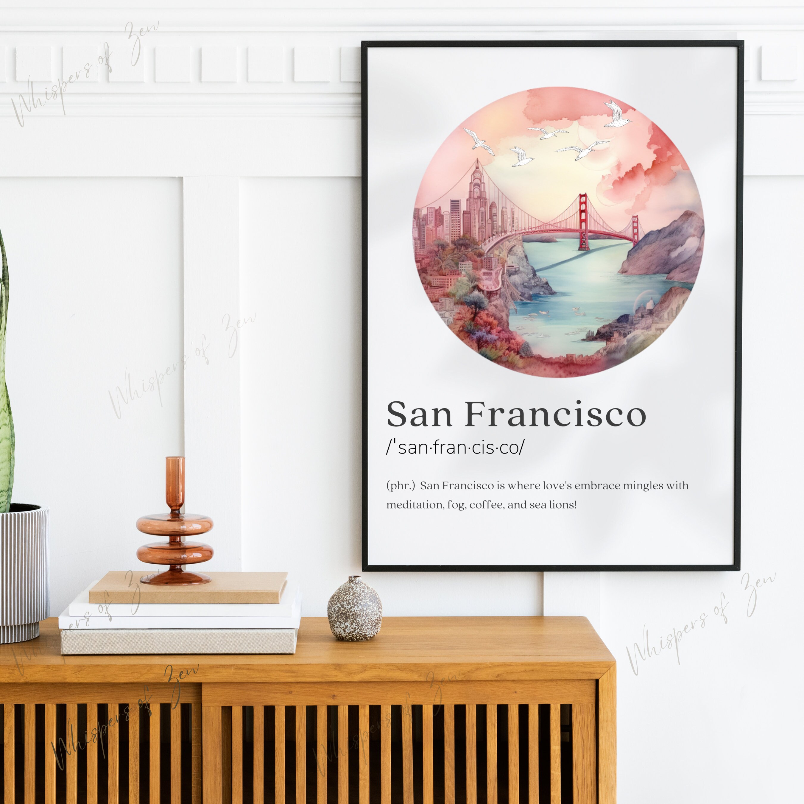 San Francisco Definition Printable Digital Wall Art Poster Printable ...