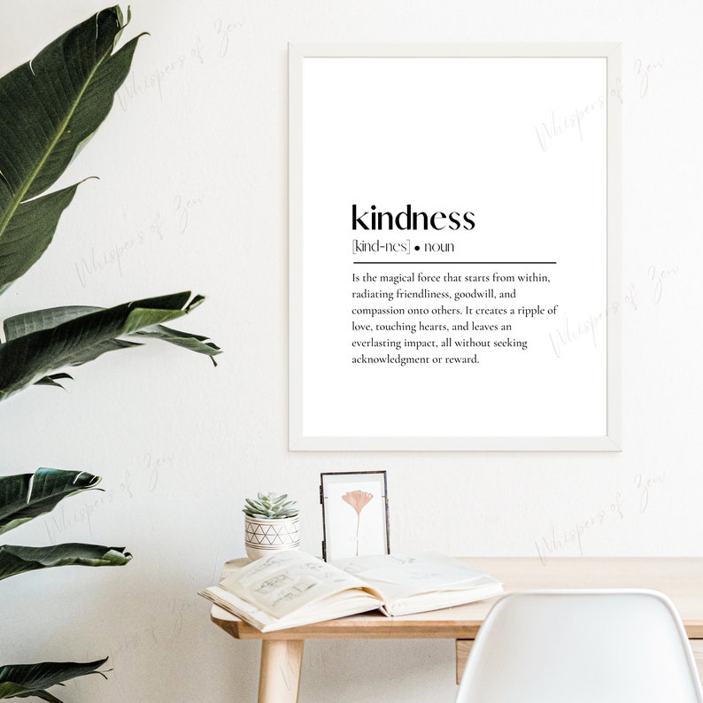 Kindness Printable Digital Wall Art Poster Inspirational Wall Art ...
