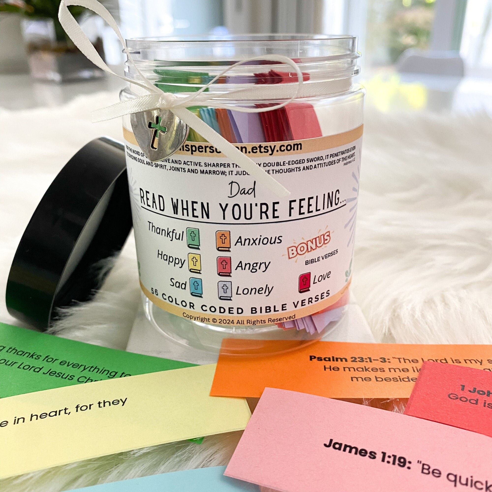 Dad Read Me When Jar Holy Bible Verse for Christian Fathers Day Gift ...