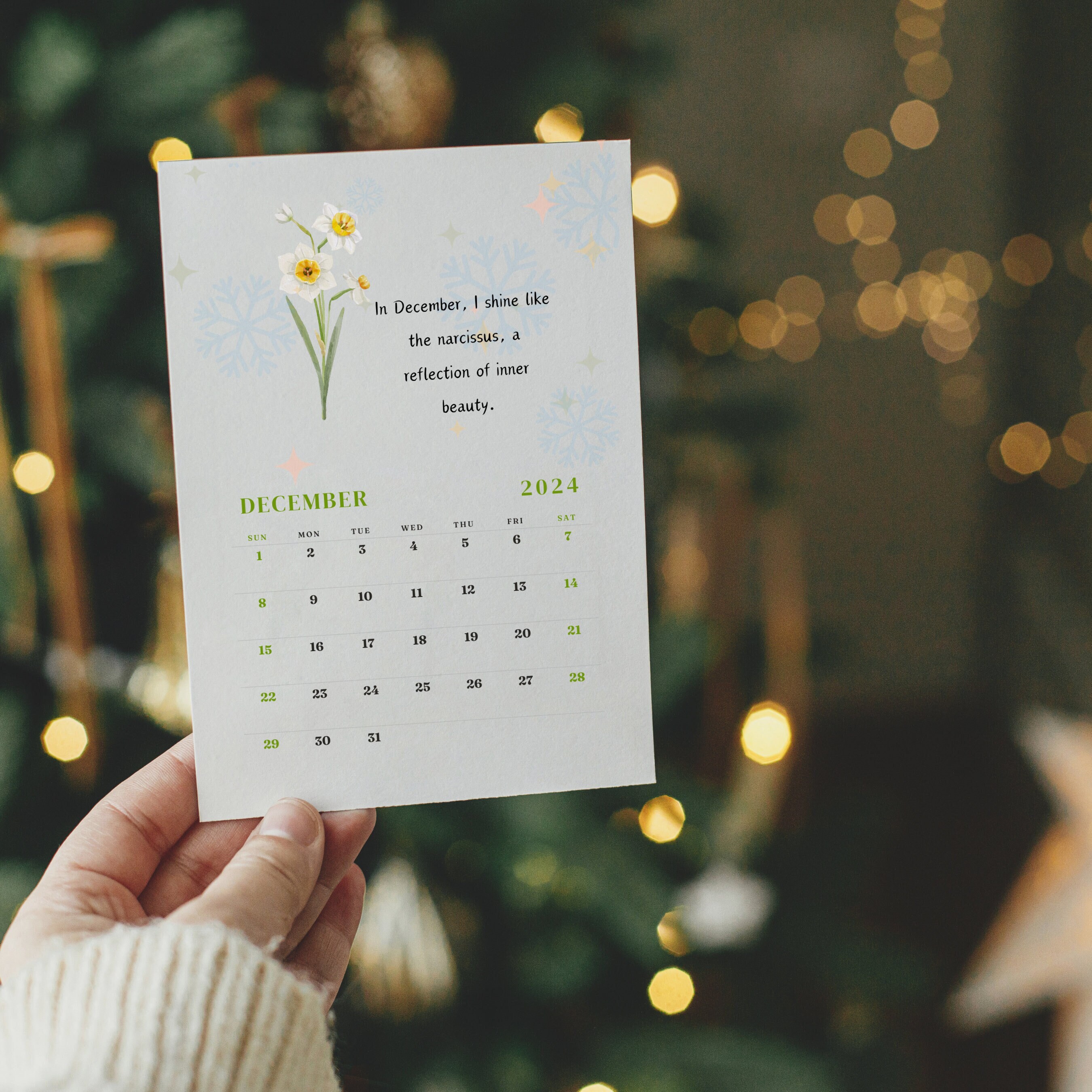 Floral Calendar Printable 2024 Desk Calendar Monthly 2024 Watercolor ...