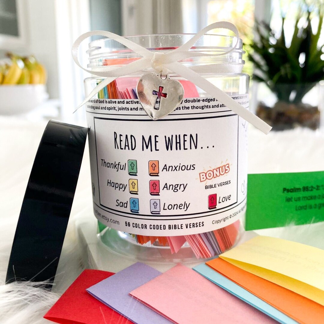 Jesus Bible Verses Read Me When Color-coded Scripture Personalized Gift ...