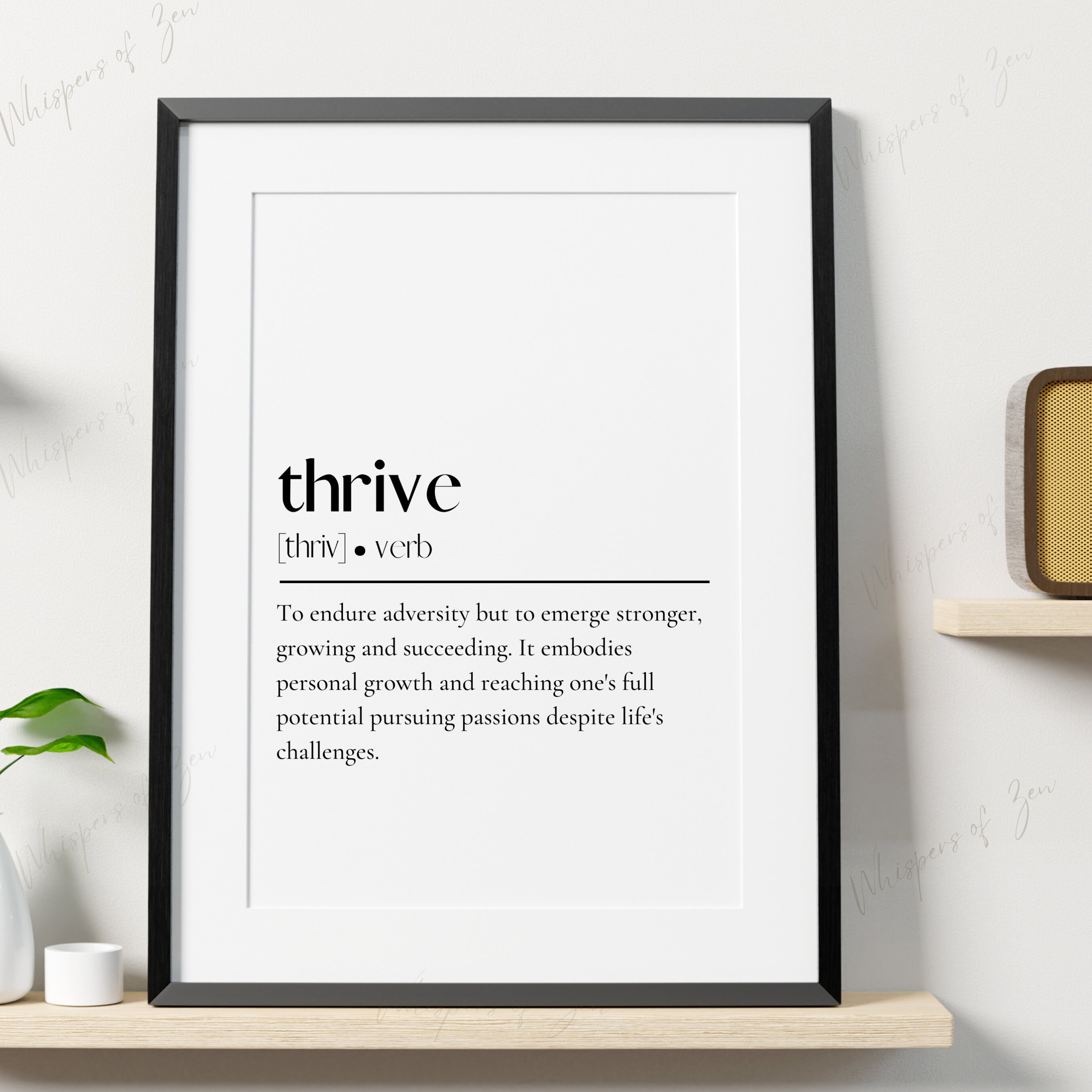 Thrive Printable Digital Wall Art Poster Inspirational Wall Art Quotes ...