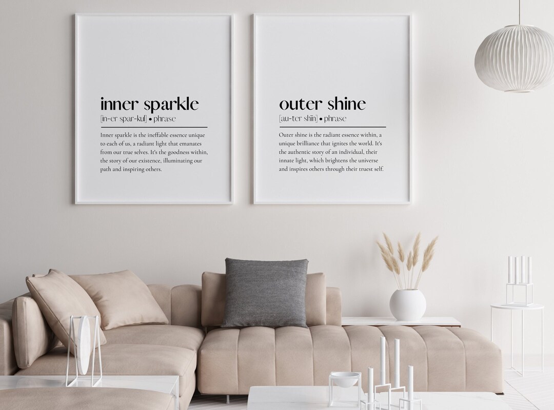 Inner Sparkle and Outer Shine Definition Set of 2 Prints Printable ...