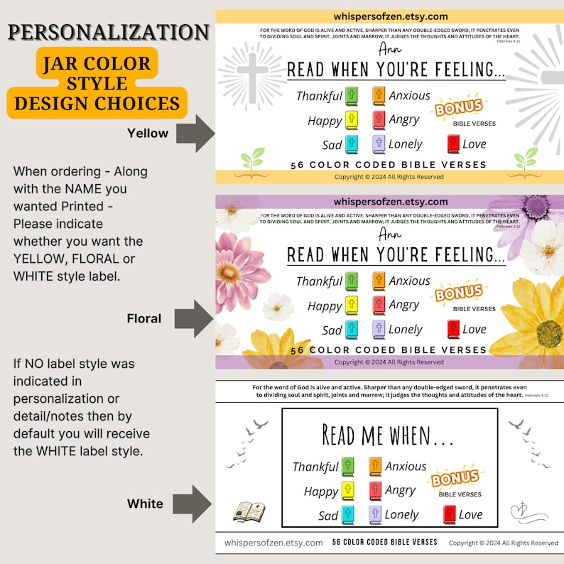Christian Bible Verses Color Coded Scripture Jar Read Me When Jesus ...