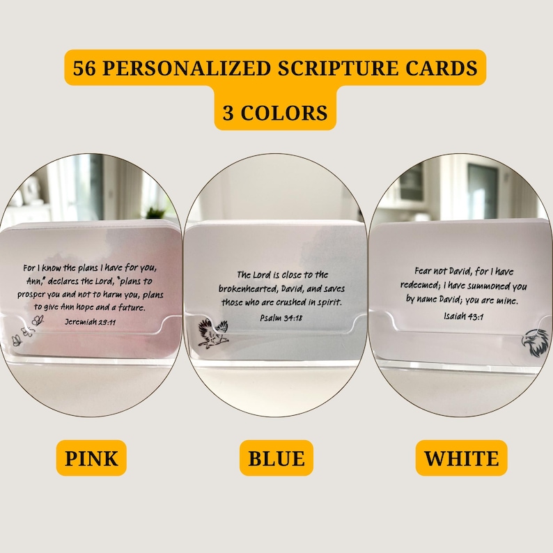Personalized Scripture Cards Custom Bible Verse Prints Christian Him ...