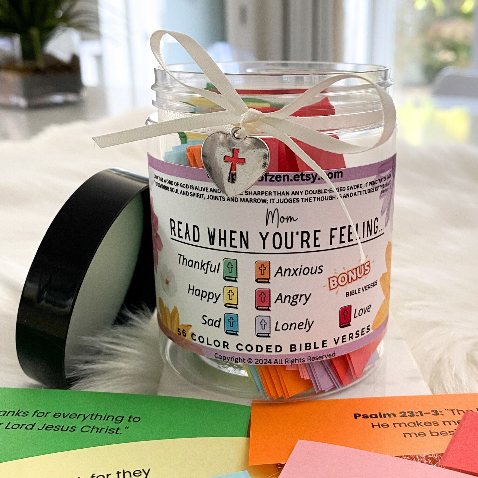 Mom Read Me When Jar Holy Bible Verse for Christian Mothers Day Gift ...