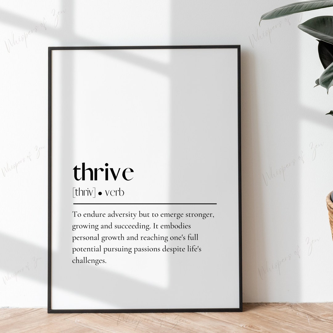Thrive Printable Digital Wall Art Poster Inspirational Wall Art Quotes ...