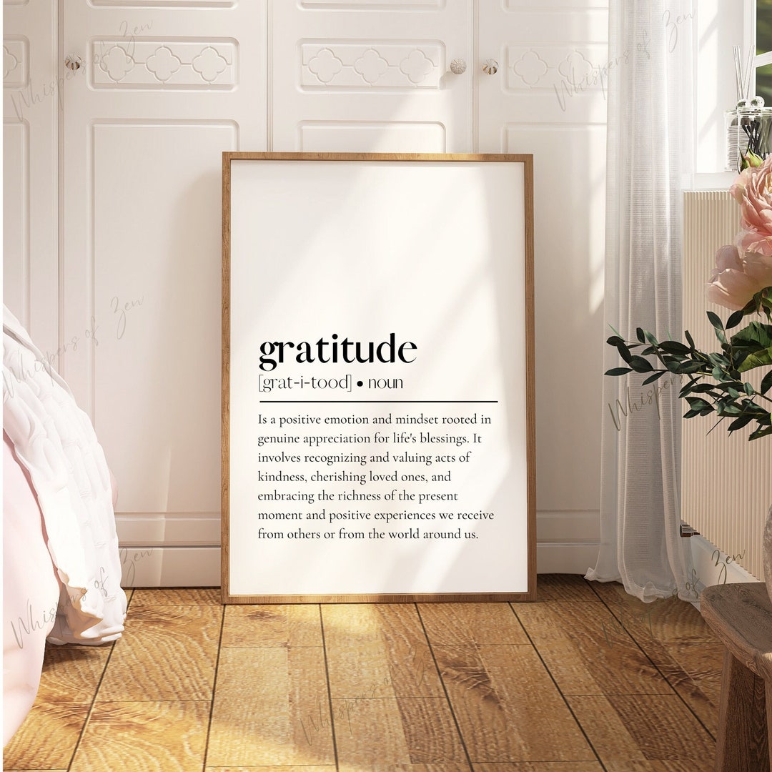 Gratitude Printable Digital Wall Art Poster Inspirational Wall Art ...