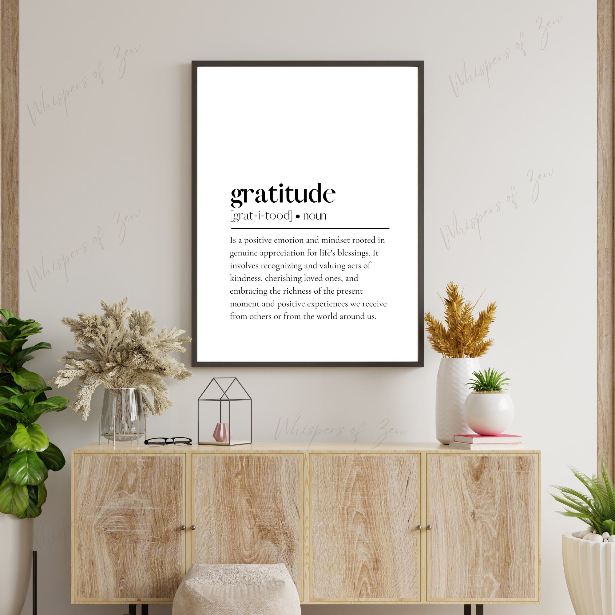 Gratitude Printable Digital Wall Art Poster Inspirational Wall Art ...