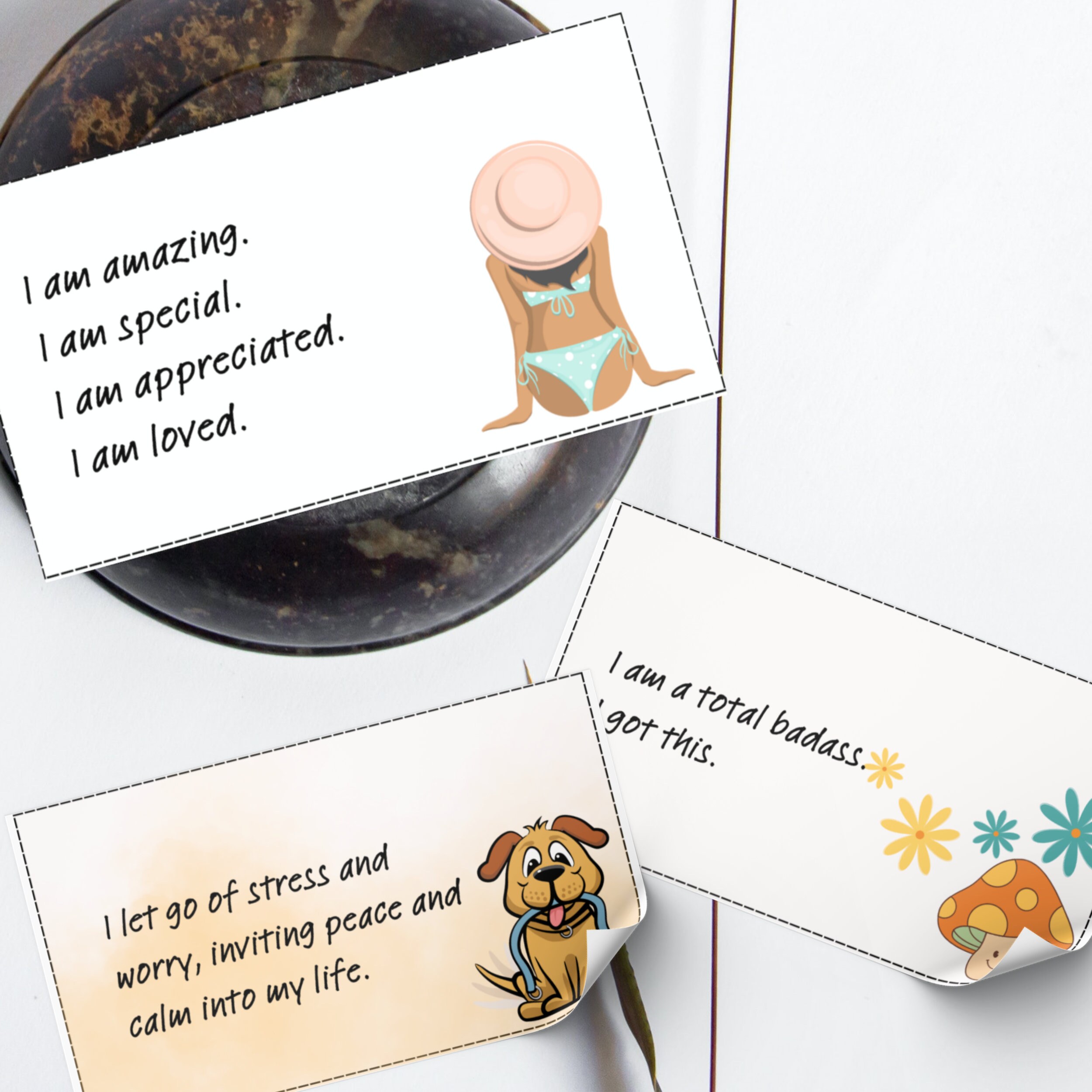 60 Mental Health Affirmation Cards Jar, Positive Affirmation Quotes ...