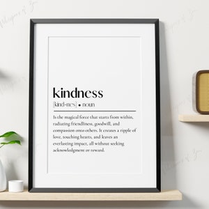 Kindness Printable Digital Wall Art Poster Inspirational Wall Art ...