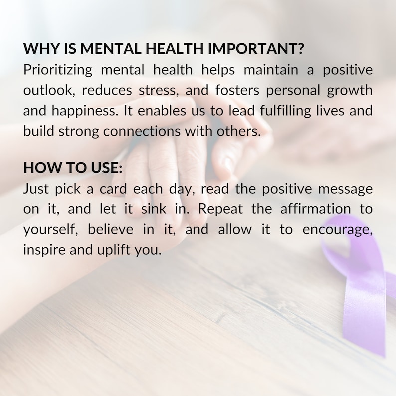 60 Mental Health Affirmation Cards Jar, Positive Affirmation Quotes ...