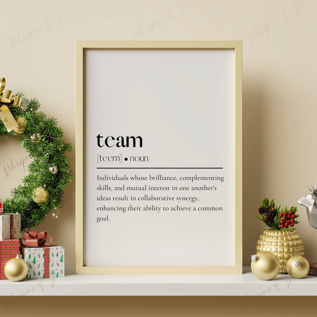 Team Definition Printable Digital Wall Art Poster Printable Art Digital ...