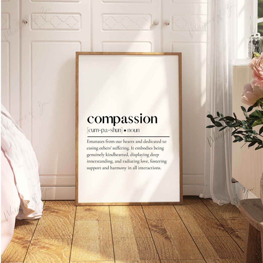Compassion Definition Print Digital Wall Art Printable Poster Art ...