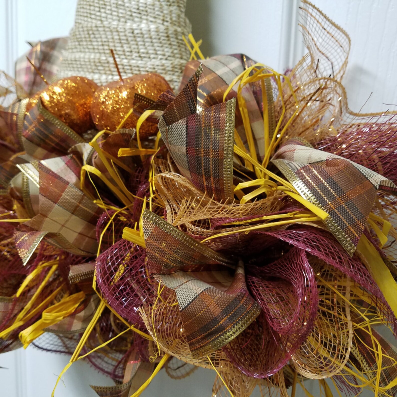 Fall Scarecrow Hat, Fall Scarecrow Door Hanger, Autumn Scarecrow Hat ...