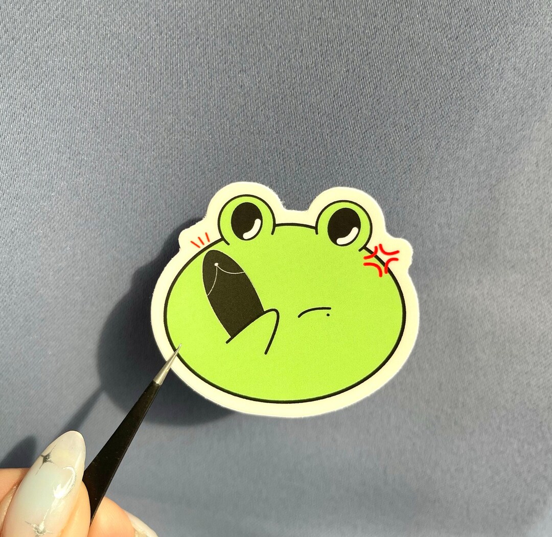 Angry Frog With Flip Flop Heavy Duty Waterproof Die-cut Vinyl Sticker ...