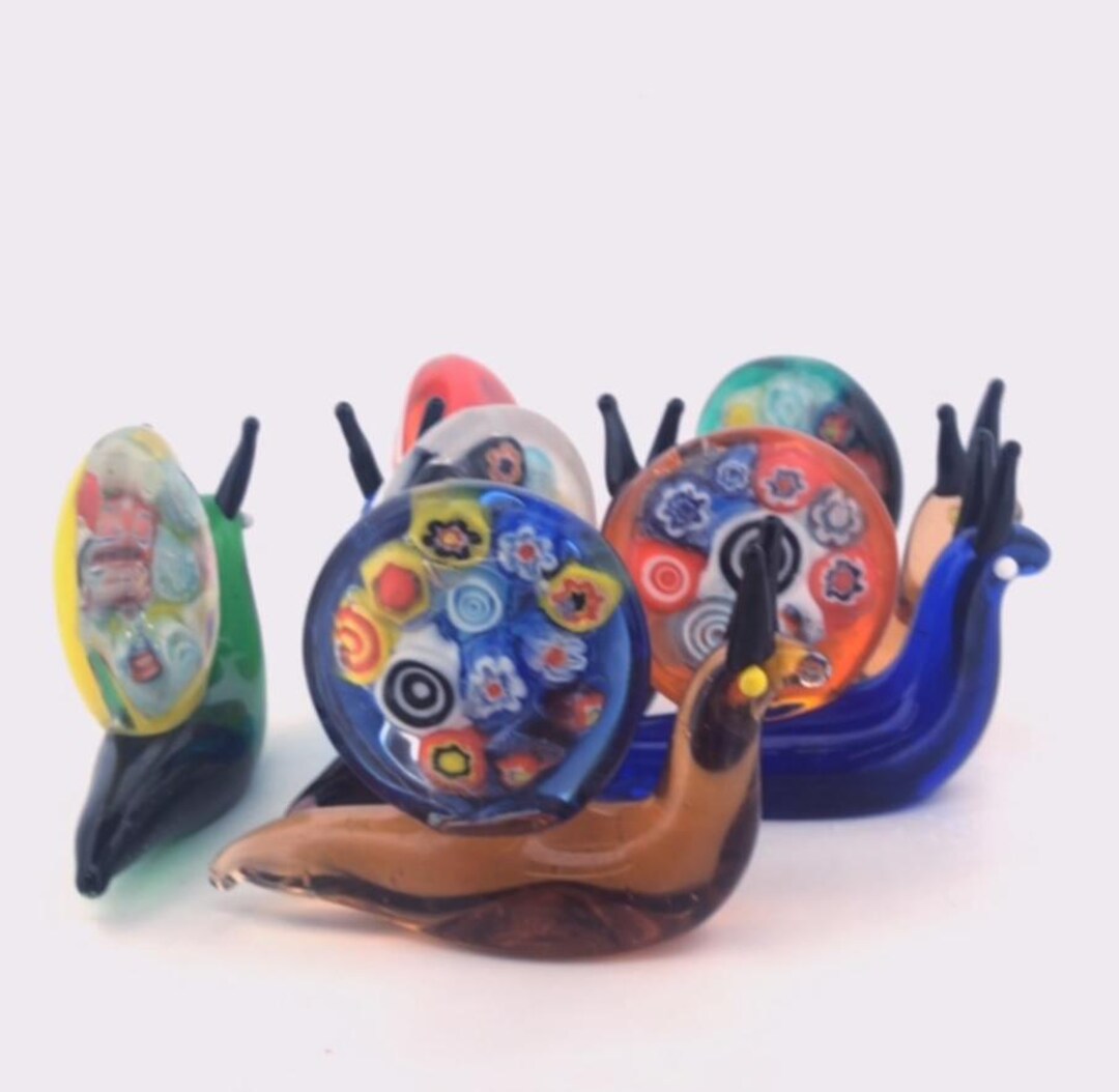 Set of Murano Glass Snails, Handcrafted, Hand Blown, Unique Pieces Made ...