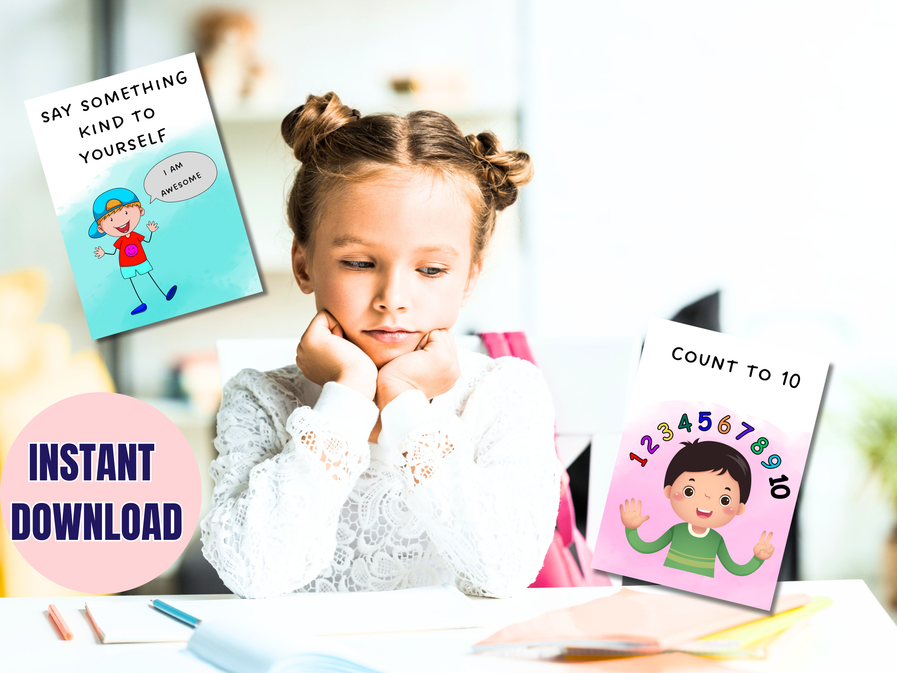 Coping Skill Flashcard Kid Calming Corner Cards Emotional Regulation ...