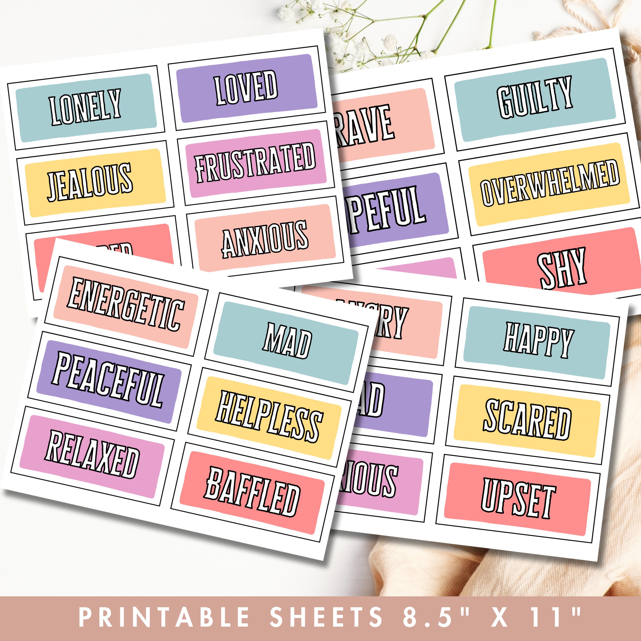 Family Game Kid Charades Printable Game for Kids Emotions Games Social ...