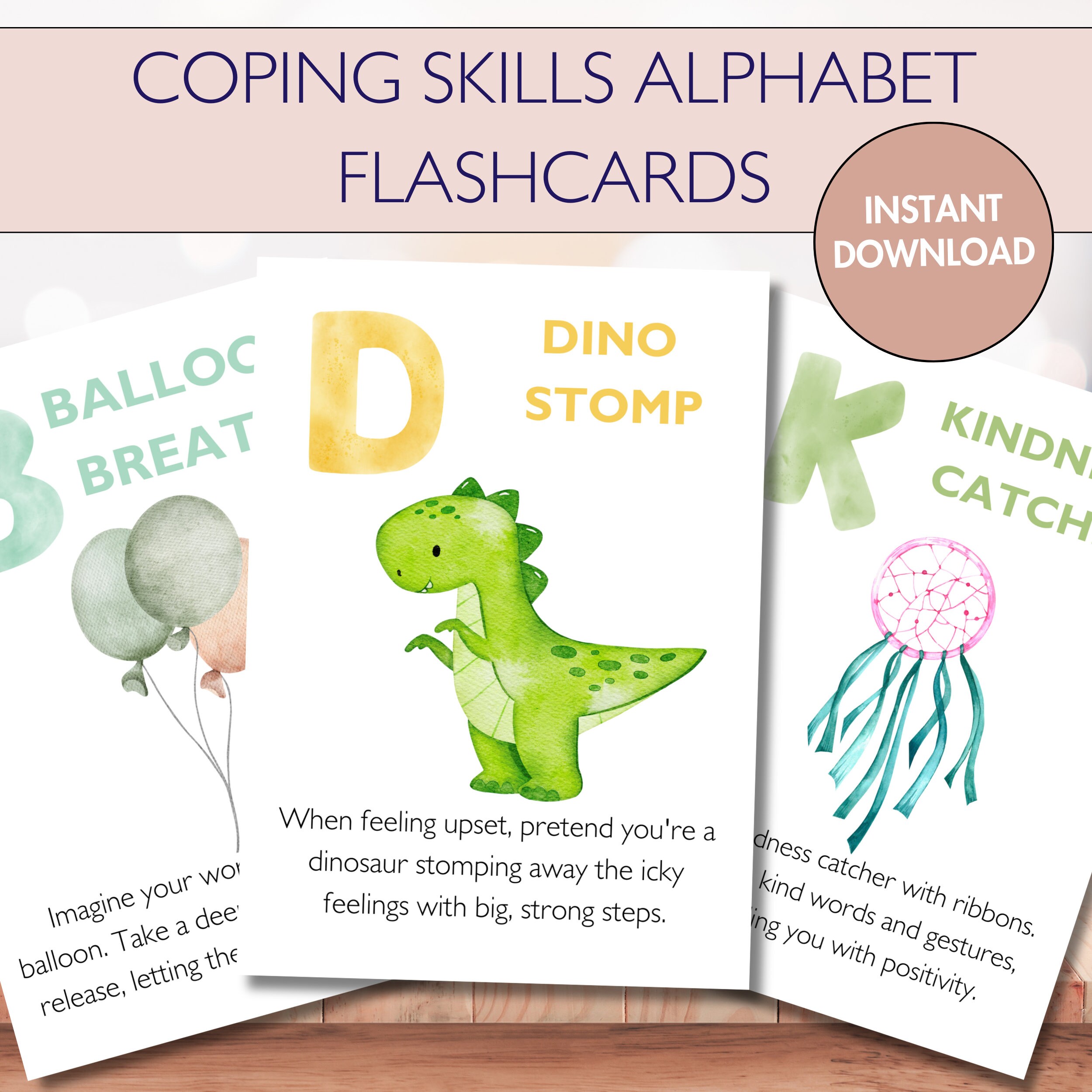 ABC Coping Skills Alphabet Kid Coping Skills Strategies School - Etsy