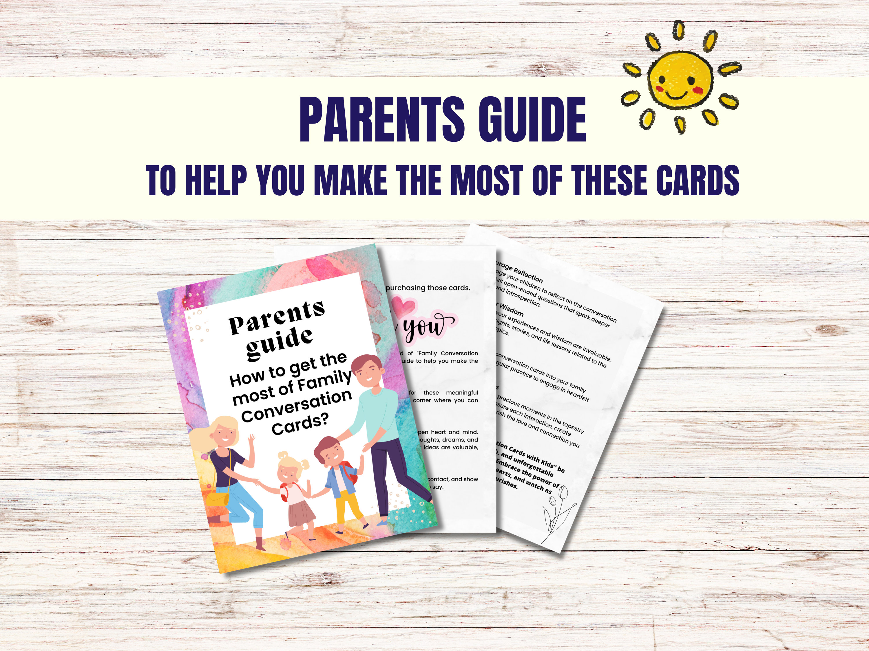 Family Conversation Cards Table Talk Conversation Cards Conversation ...