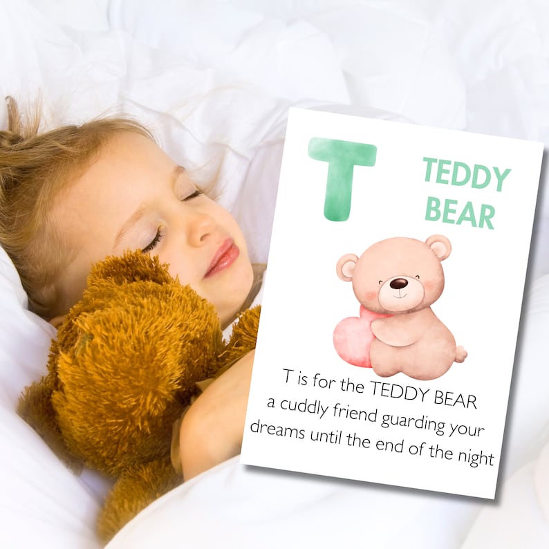 Sleeping Routine Printable Alphabet Flashcards Kids Alphabet - Etsy