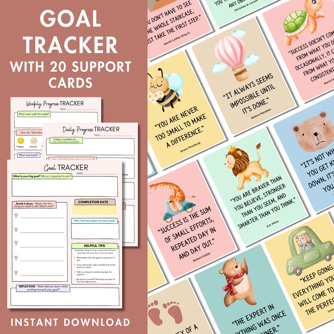 Goal Tracker Printable Goal Setting Planner Printable Goal Homeschool ...