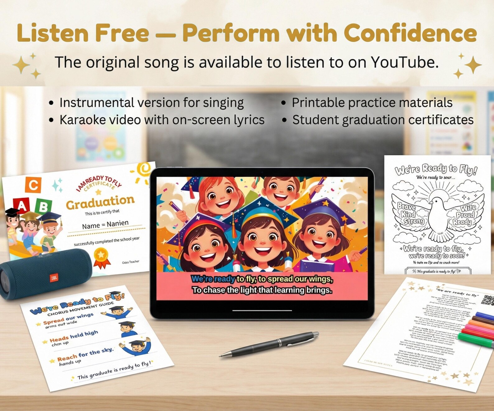 Kindergarten Graduation Song, Preschool Graduation Music, End of Year ...