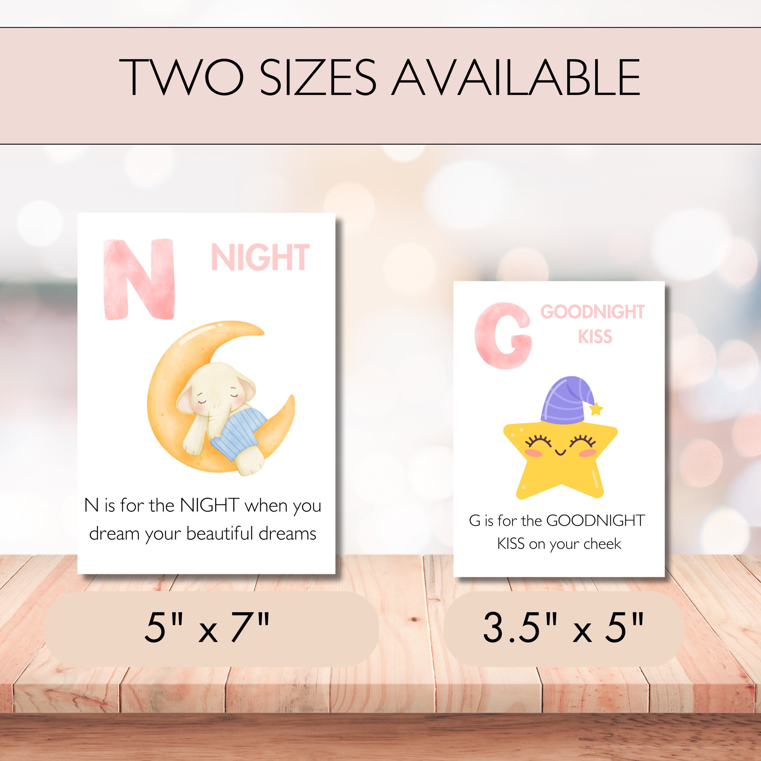 Sleeping Routine Printable Alphabet Flashcards Kids Alphabet - Etsy