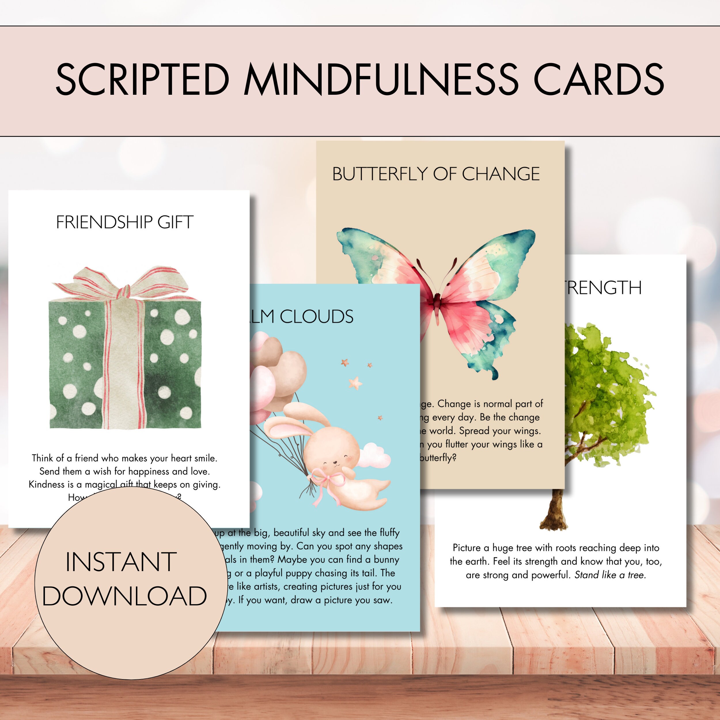 Mindful Cards Mindful Breathing Cards Kids Emotional Wellbeing - Etsy