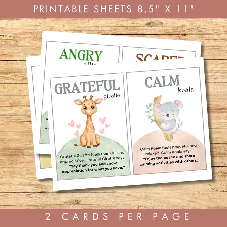 Feelings Cards Zones of Regulation Calming Corner Classroom Feelings ...