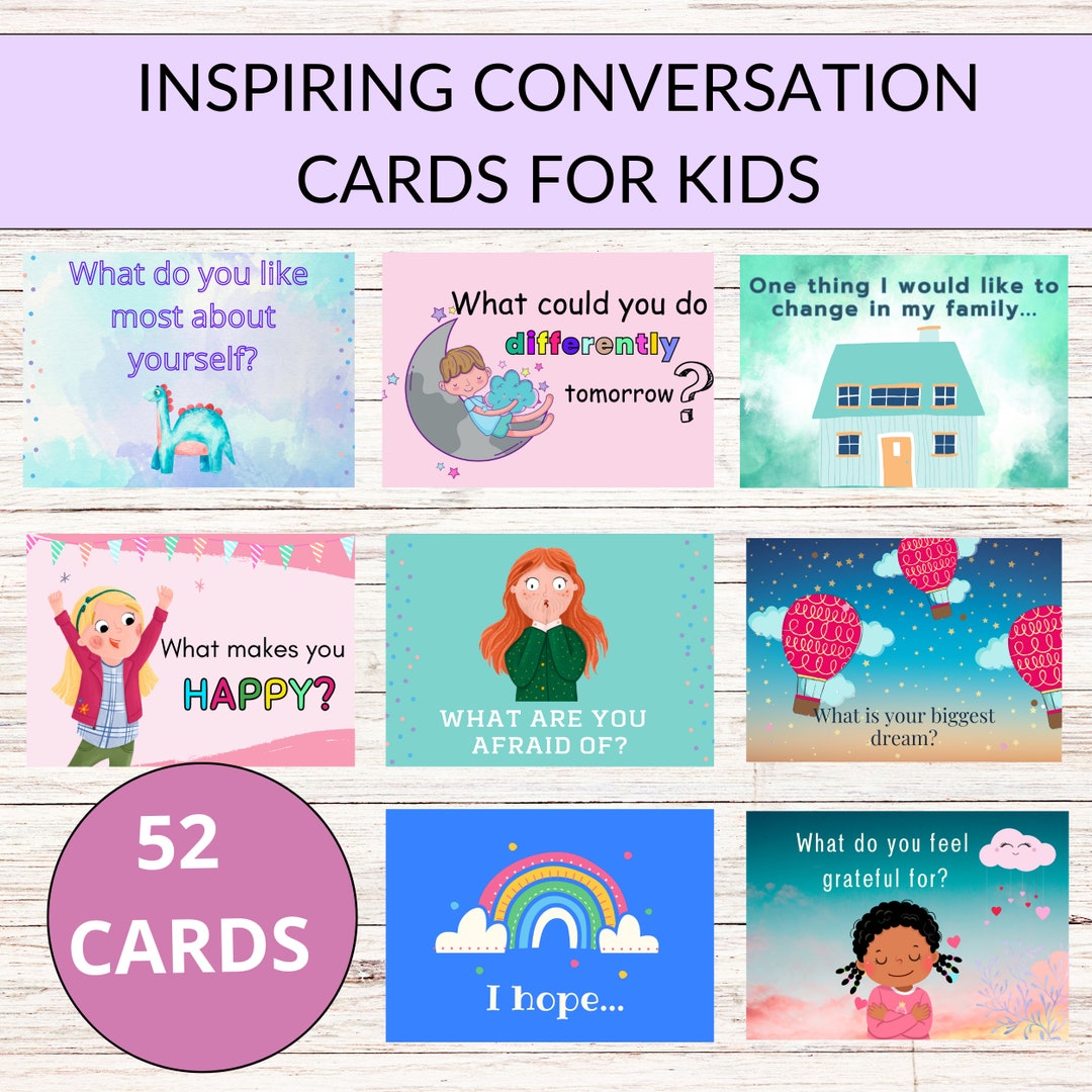 Family Conversation Cards Table Talk Conversation Cards Conversation ...