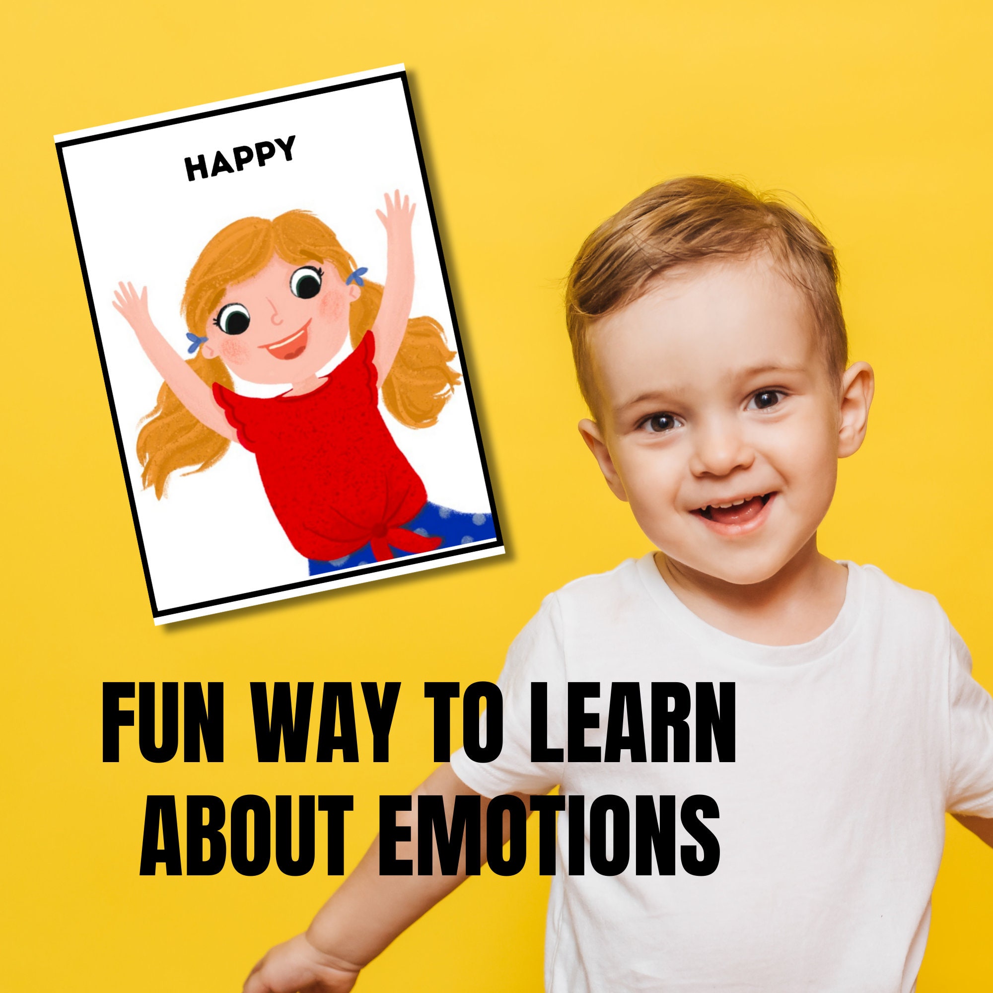 Emotion Feelings Flashcards Printable Kid Emotional Intelligence Cards ...