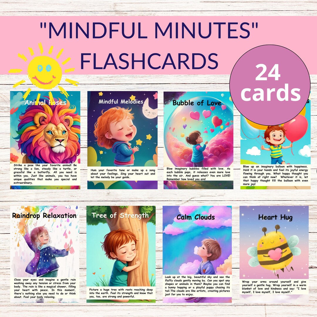 Mindful Kids Cards Emotional Wellbeing Tools Kids Mindful - Etsy
