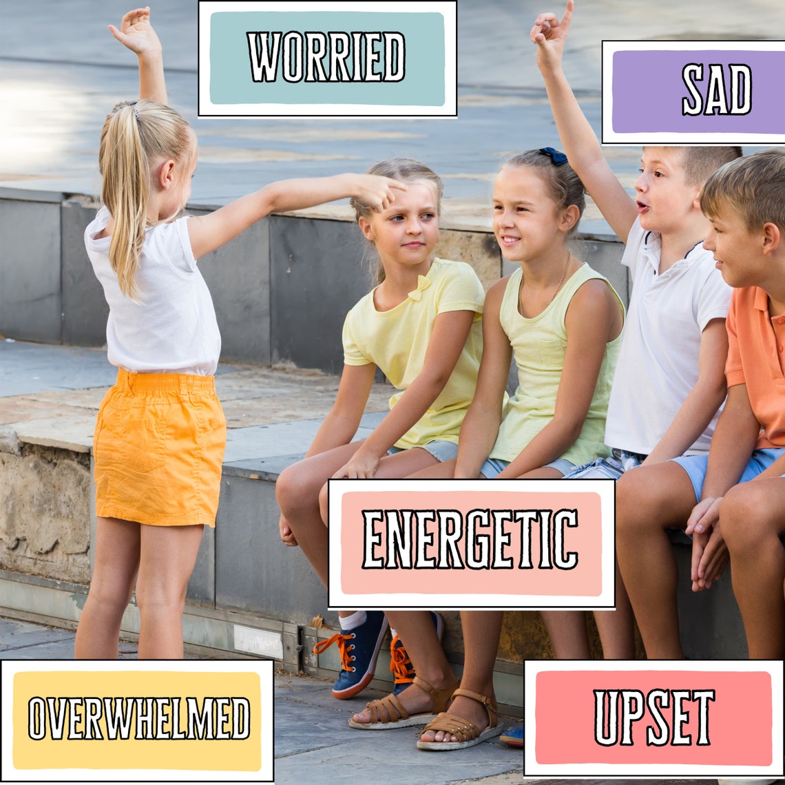 Family Game Kid Charades Printable Game for Kids Emotions Games Social ...