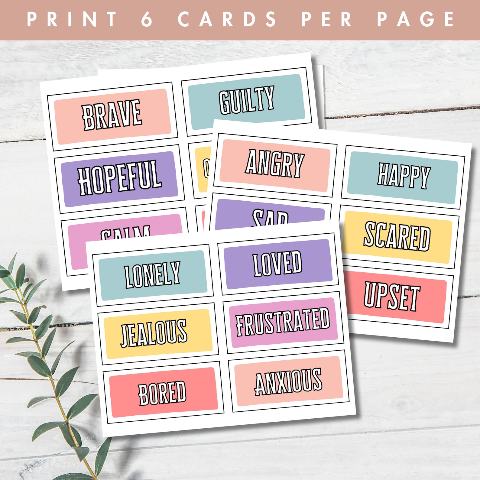 Family Game Kid Charades Printable Game for Kids Emotions Games Social ...