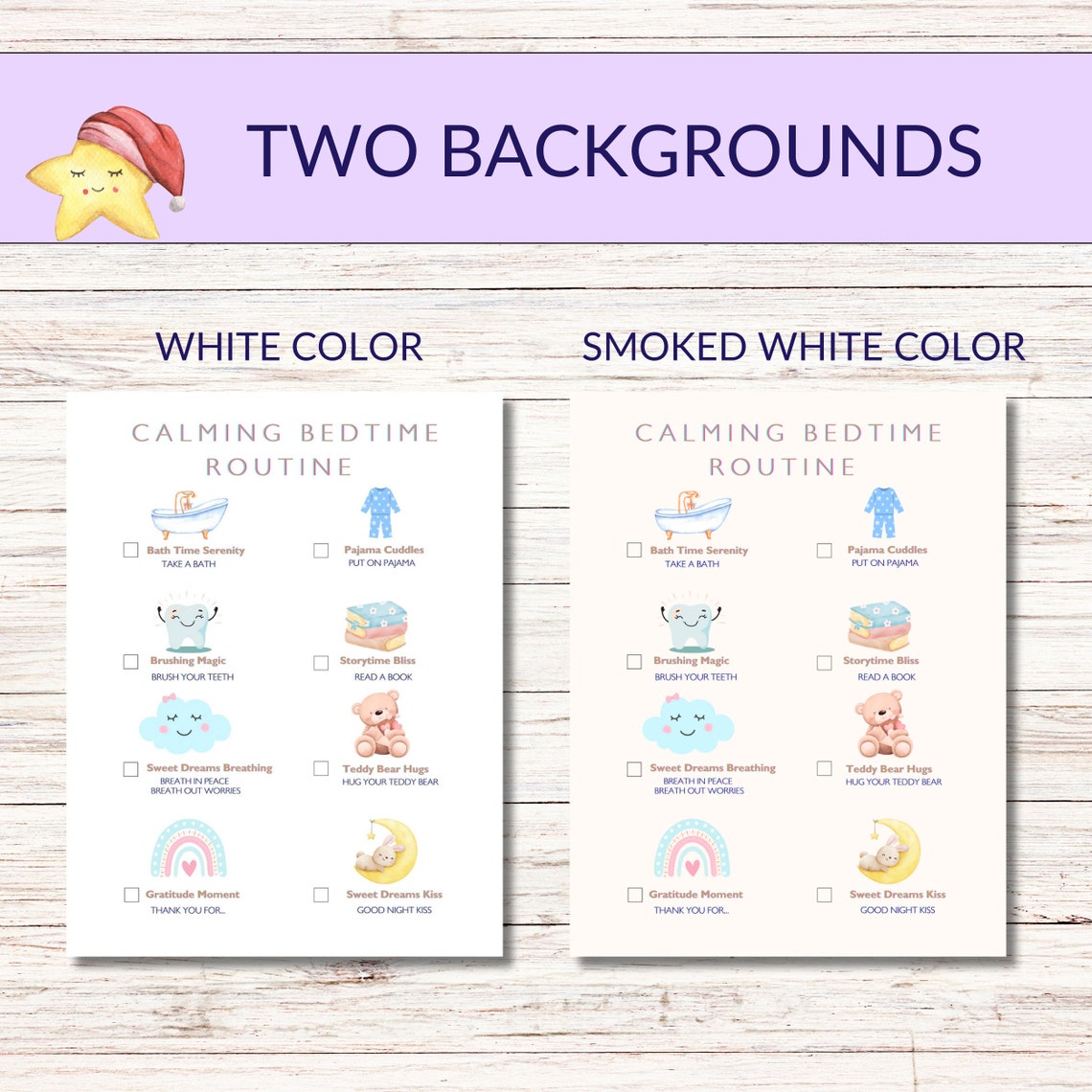 Bedtime Routine Chart Poster Bedtime Routine Printable Kids Bedtime ...