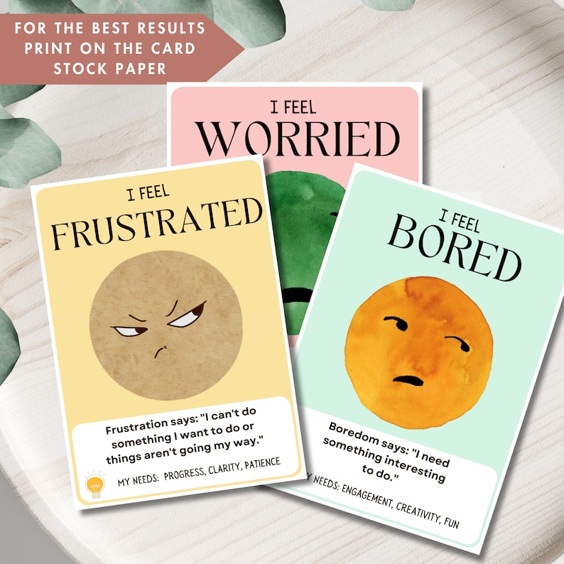 Kid Emotion Card Emotional Regulation Social Psychology Feeling Card ...