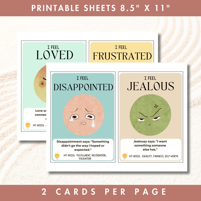 Kid Emotion Card Emotional Regulation Social Psychology Feeling Card ...