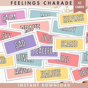 Family Game Kid Charades Printable Game for Kids Emotions Games Social ...