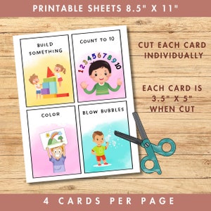 Coping Skill Flashcard Kid Calming Corner Cards Emotional Regulation ...