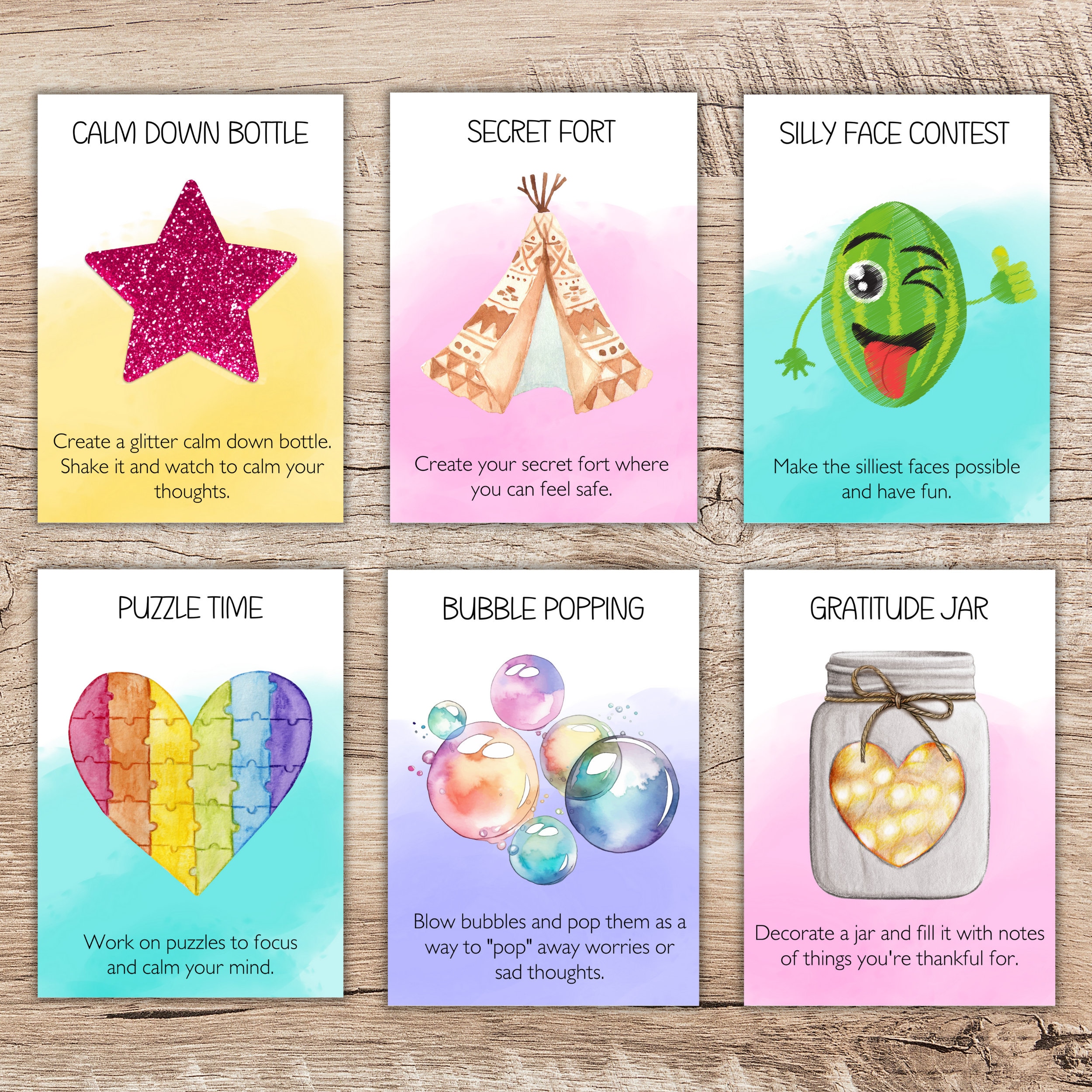 Kids Coping Card Coping Flashcard Calm Card Coping Strategies Calming ...