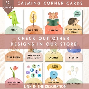 Coping Skill Flashcard Kid Calming Corner Cards Emotional Regulation ...