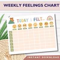 Toddler Big Feelings Chart Bold - Etsy Canada