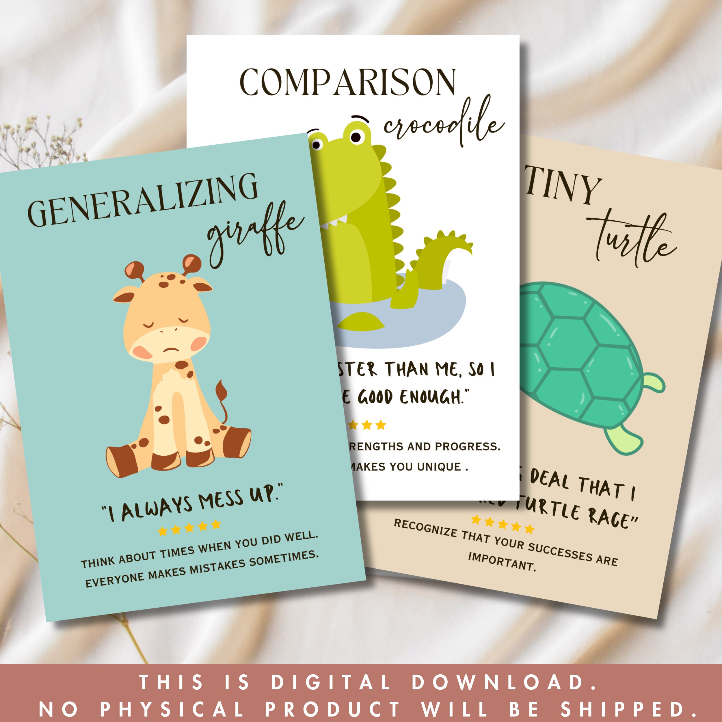 Therapy Card Cognitive Distortion School Counselor Printable Card ...